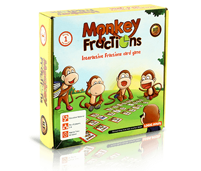 Fun Family Card Game for Kids to learn fractions - Monkey Fractions ...